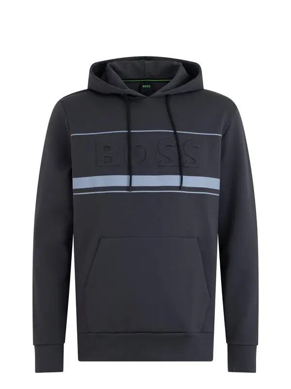 BOSS Graphic Logo Pullover Hoodie - Grey