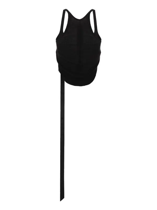Rick Owens Asymmetrical Racerback Tank Top - Black