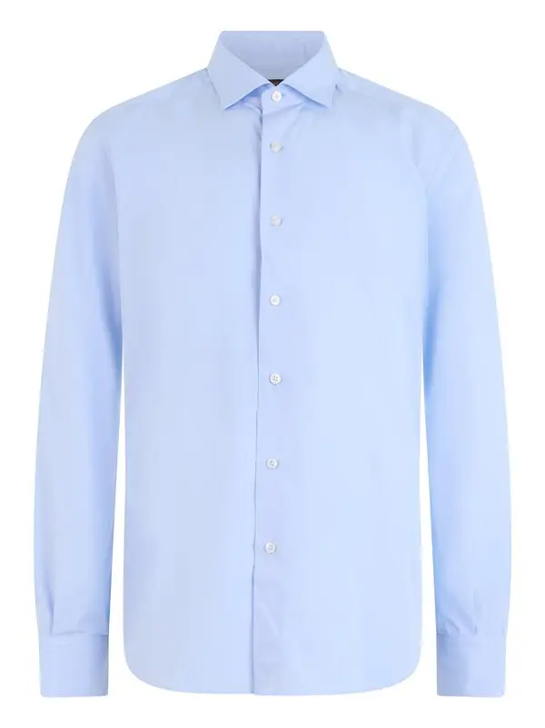 SLOWEAR Regular-fit Long-sleeve Dress Shirt - Light Blue
