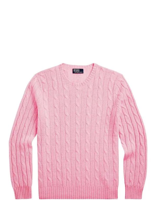 Ralph Lauren Cable-knit Crewneck Sweater - Pink