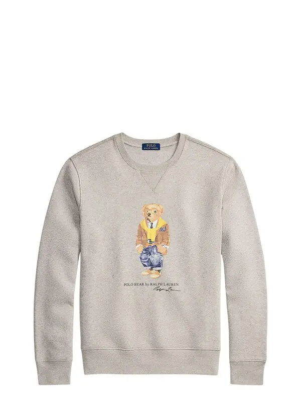 Ralph Lauren Polo Bear Graphic Crewneck Sweatshirt - Grey
