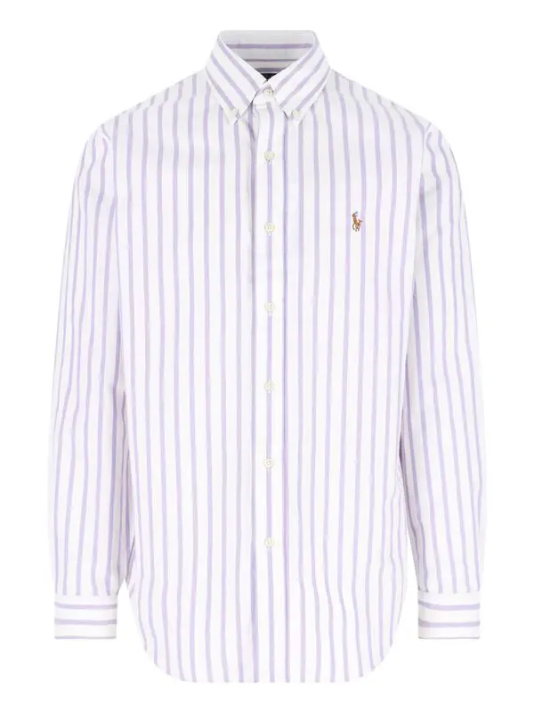 Polo Ralph Lauren Striped Button-down Dress Shirt - Violet