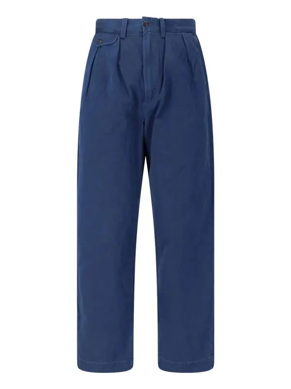Polo Ralph Lauren Pleated High-waist Wide-leg Trousers - Blue