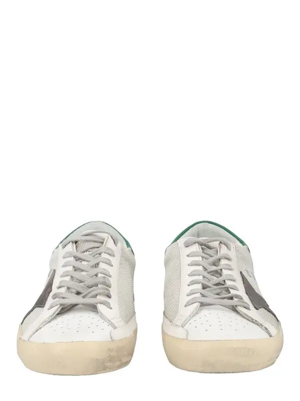 GOLDEN GOOSE Low-top Leather Sneakers - Silver