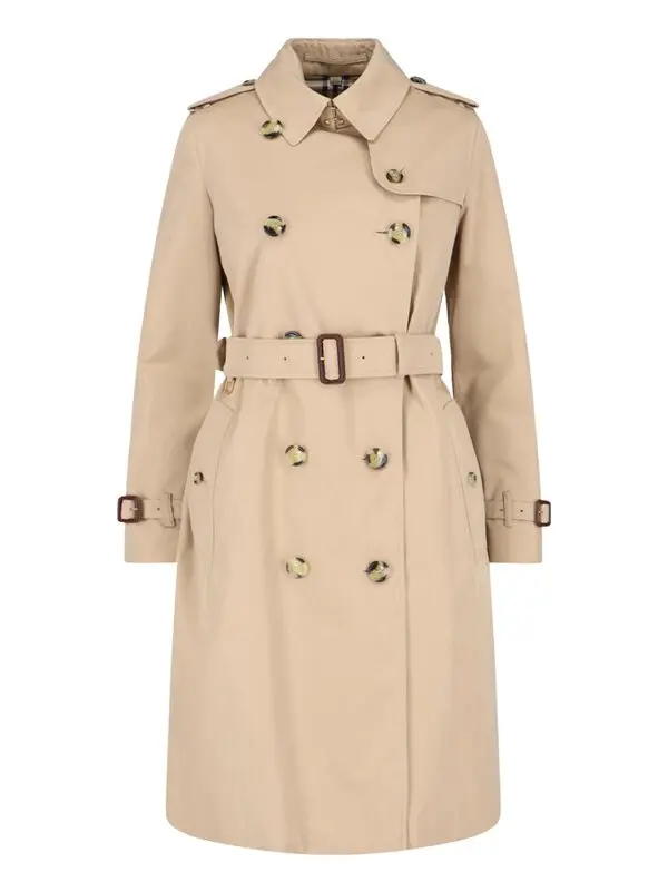 Burberry Double-breasted Trench Coat - Beige