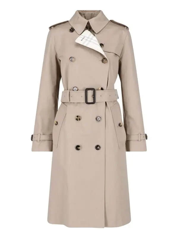 Burberry Double-breasted Trench Coat - Beige