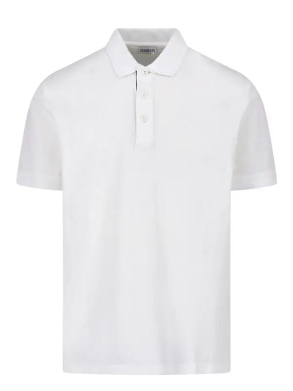Burberry Short Sleeve Polo Shirt - White