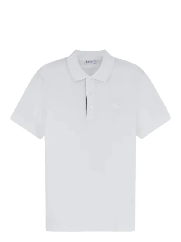 Burberry Short Sleeve Polo Shirt - White