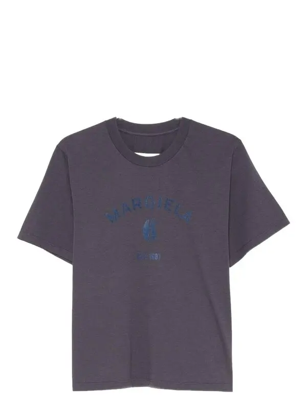 MAISON MARGIELA Logo Cotton T-shirt - Blue