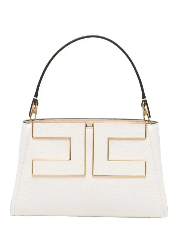 Elisabetta Franchi Faux Leather Handheld Bag - White