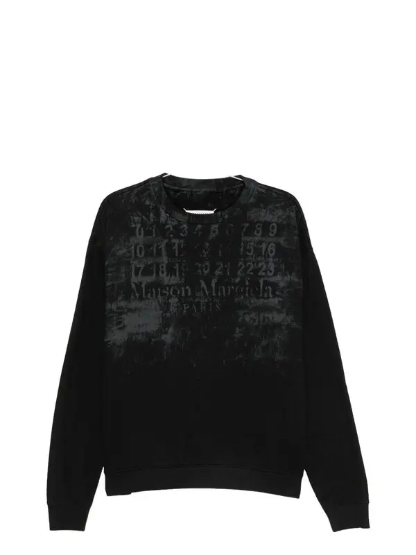 MAISON MARGIELA Logo Cotton Sweatshirt - Black