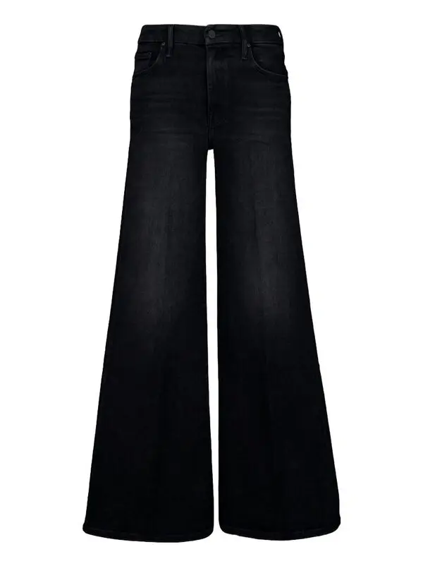 MOTHER The Roller Sneak Denim Jeans - Black
