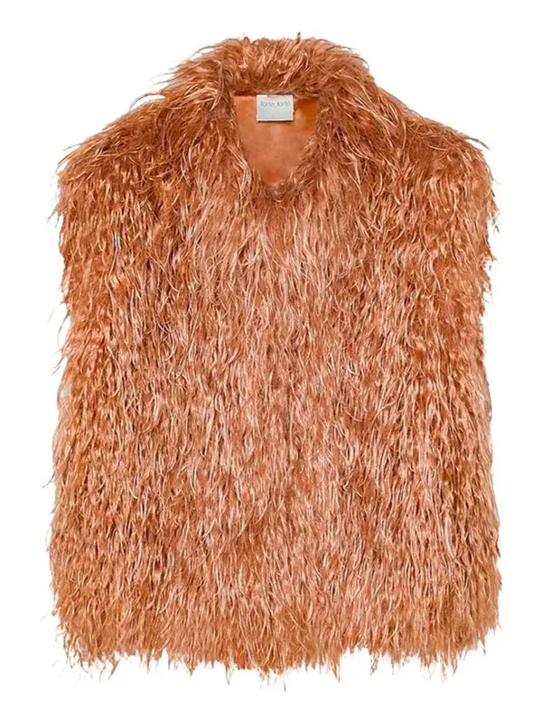 FORTE_FORTE Ecofur Vest - Brown