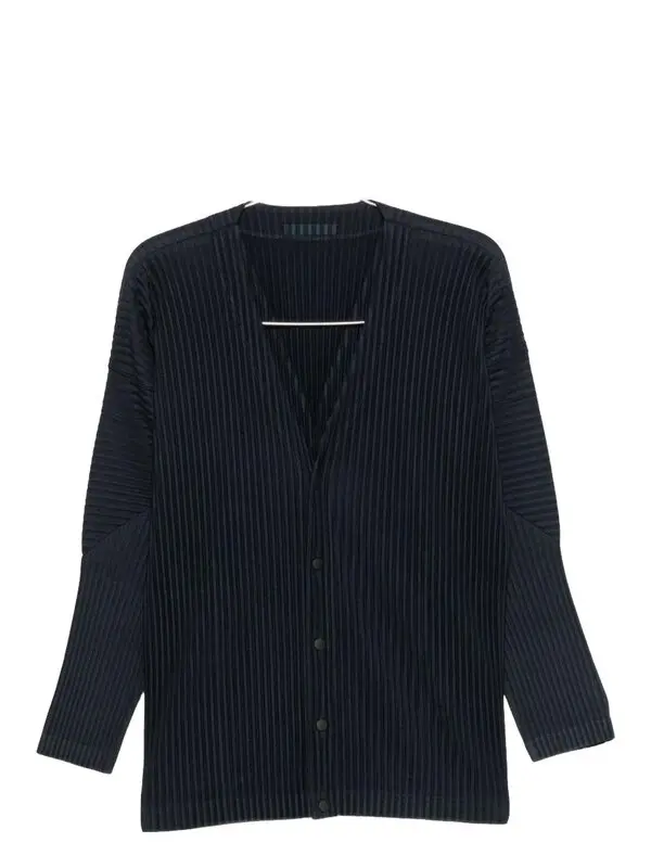 Issey Miyake Pleated Cardigan - Blue