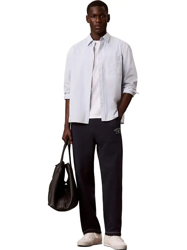 Calvin Klein Stitch Arch Logo Graphic Sweatpants - Dark Sapphire