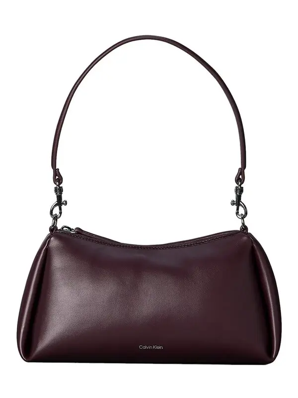 Calvin Klein Signature Logo Strap Small Shoulder Bag - Fudge