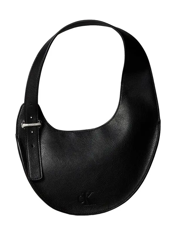 Calvin Klein Crescent Asymmetrical Shoulder Bag - Black