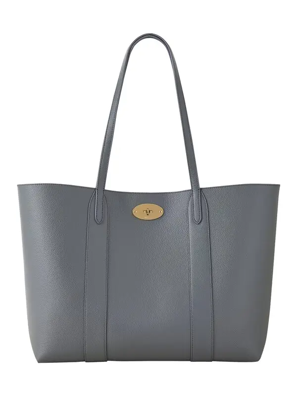 Mulberry Small Leather Bayswater Tote Bag - Grey