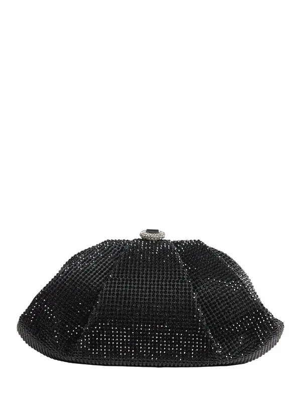Judith Leiber Crystal Embellished Clutch Bag With Chain Strap - Black