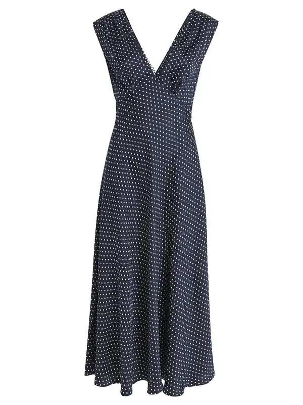 DÔEN Silk-blend Tahlia Mini Dress - Navy