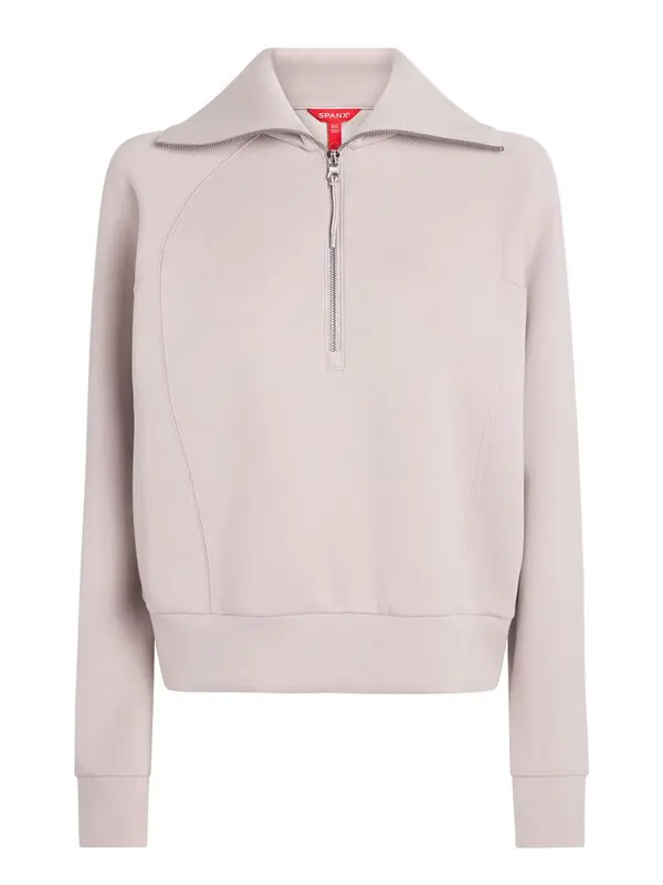 Spanx Airessentials Half-zip Sweater - Grey