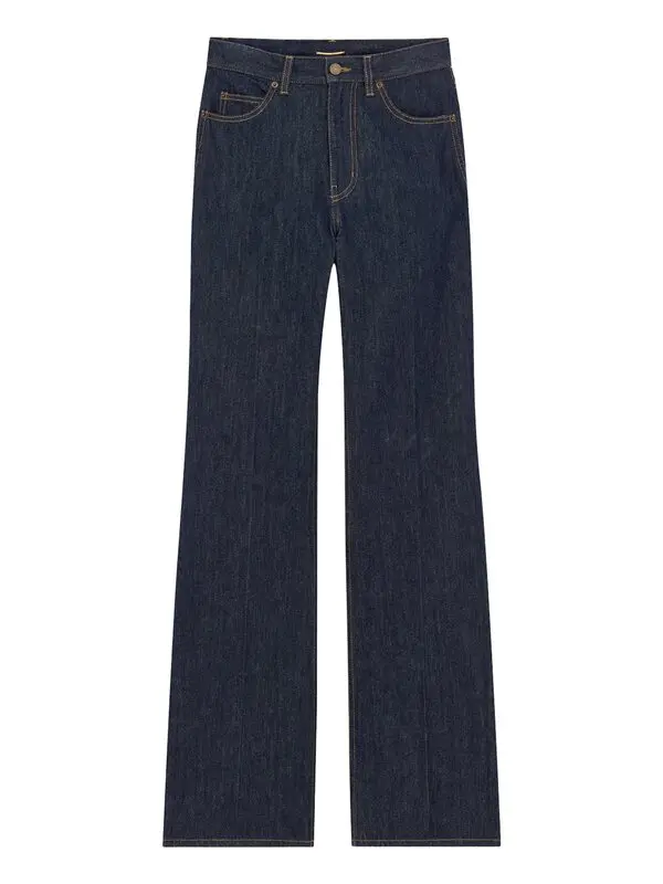 Saint Laurent High-rise Flared Jeans - Blue