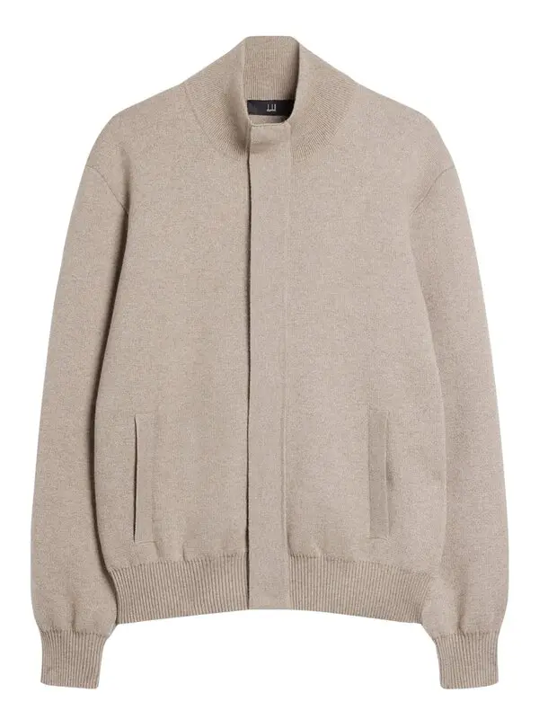Dunhill Cotton-cashmere Athluxury Bomber Jacket - Neutral