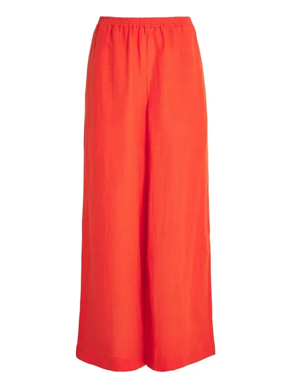ERES Linen Wide-leg Trousers - Red