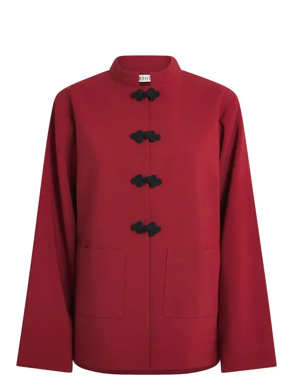 RÓHE Wool Pankou-closure Jacket - Red