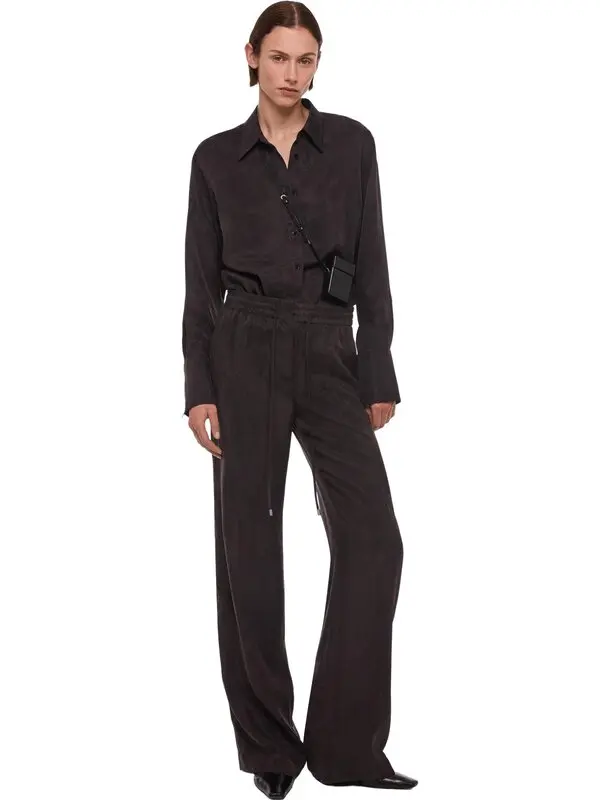 Helmut Lang Fluid Pull-on Pants - Truffle