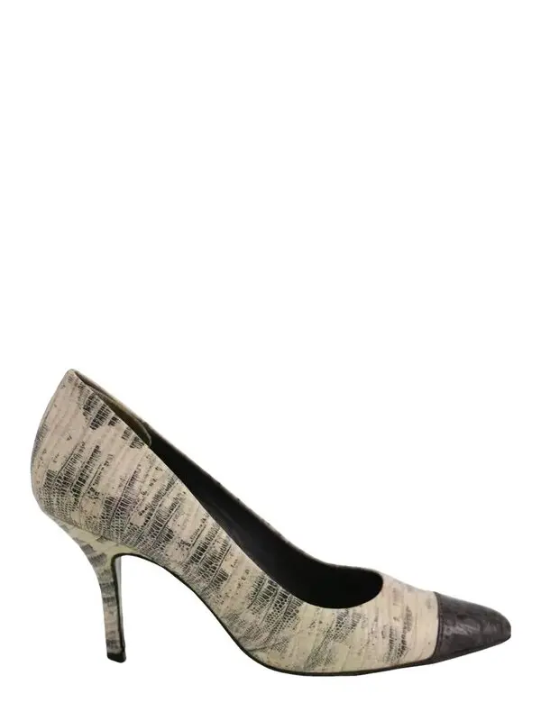 Tory Burch Snakeskin Print Stiletto Heel Pumps - Neutrals