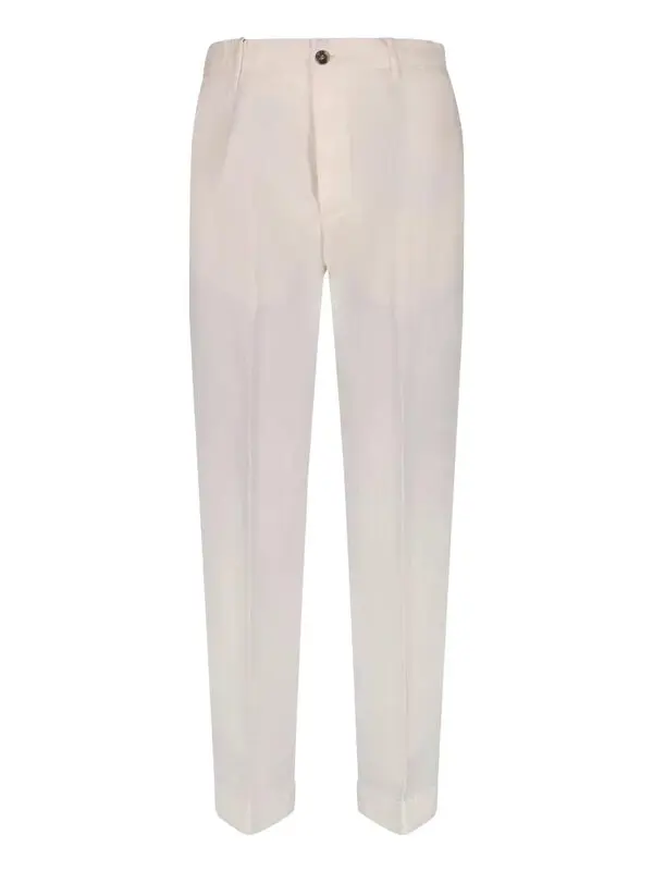 DELL'OGLIO Louis Button-flap Pocket Trousers - Neutrals
