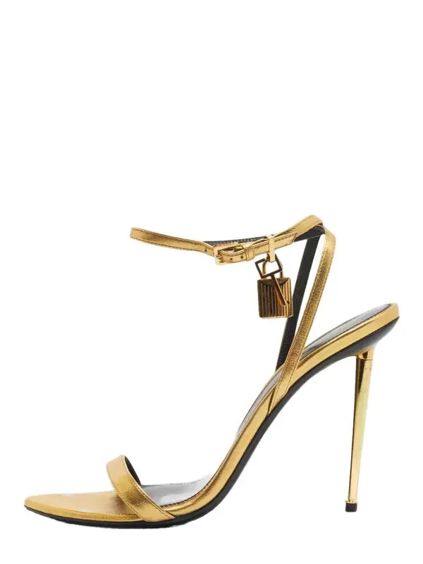 TOM FORD Padlock Ankle-strap Sandals - Yellow