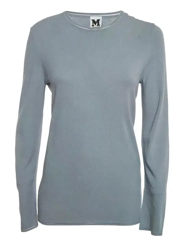 Missoni Stretch-knit Crew Neck Sweater - Blue