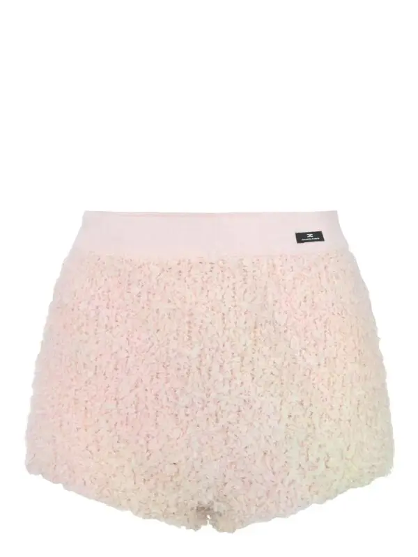 Elisabetta Franchi Fleece Shorts With Terry Texture - Pink