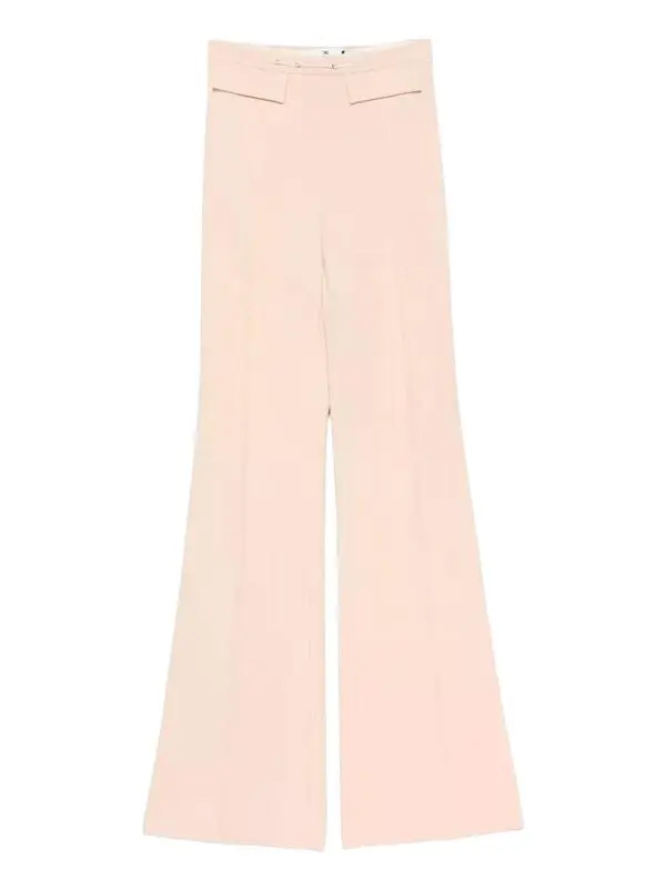 Elisabetta Franchi Logo Plaque Flared Trousers - Pink