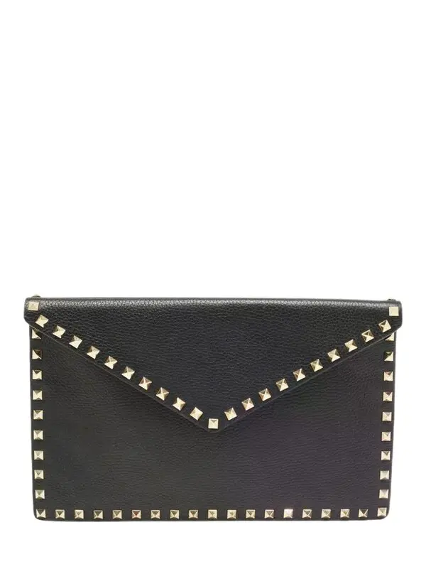 Valentino Garavani Rockstud Envelope Clutch Bag - Black