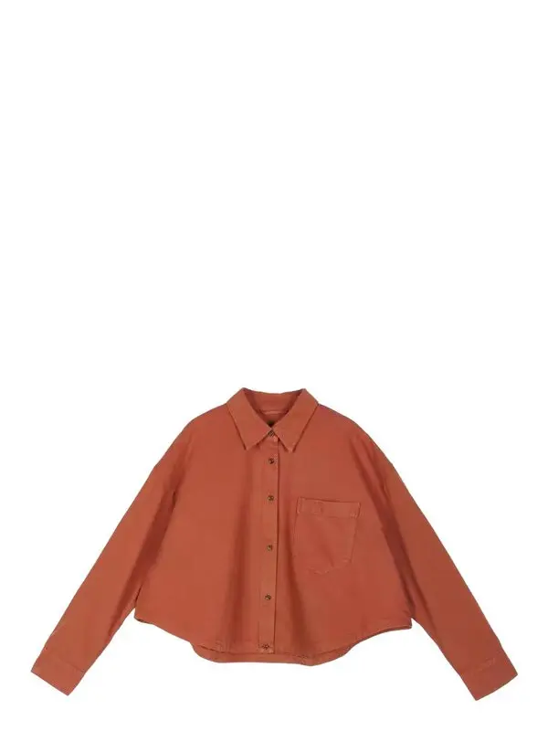 JNBY Cropped Button-up Shirt - Brown