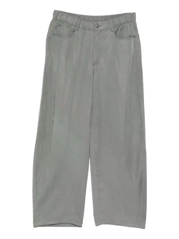 CROQUIS Curved-leg Trousers - Grey