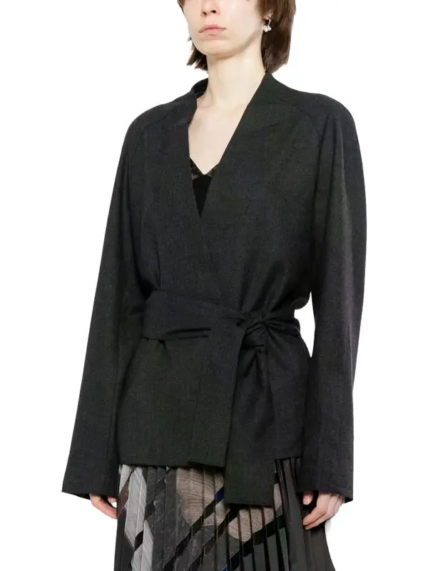 JNBY Belted V-neck Jacket - Grey