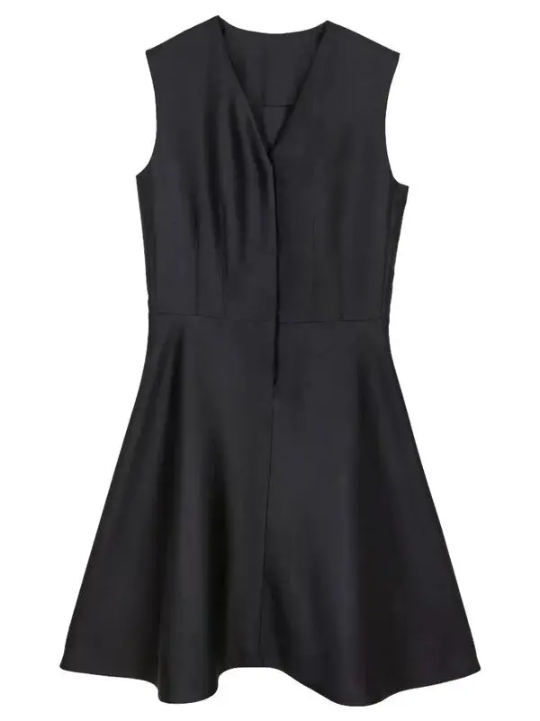 JNBY Sleeveless V-neck Midi Dress - Black