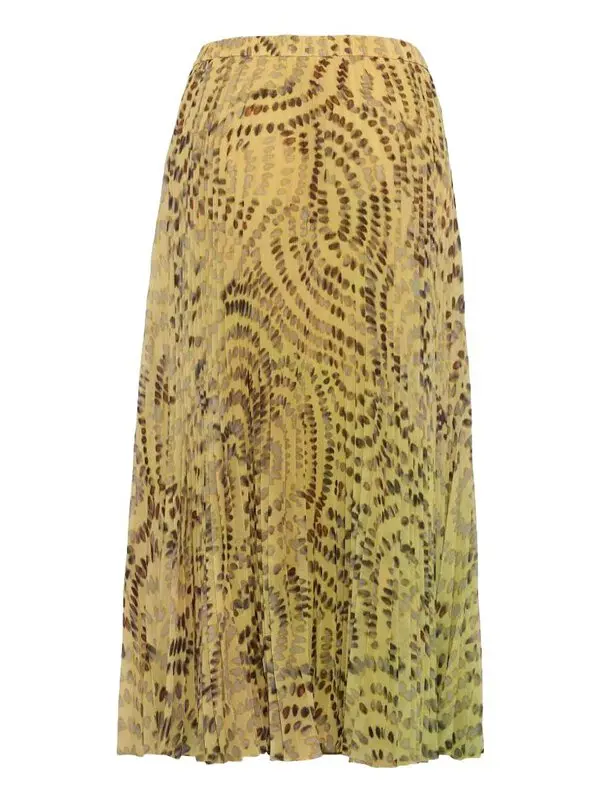 Cara Cara Otta Pleated Midi Skirt - Yellow