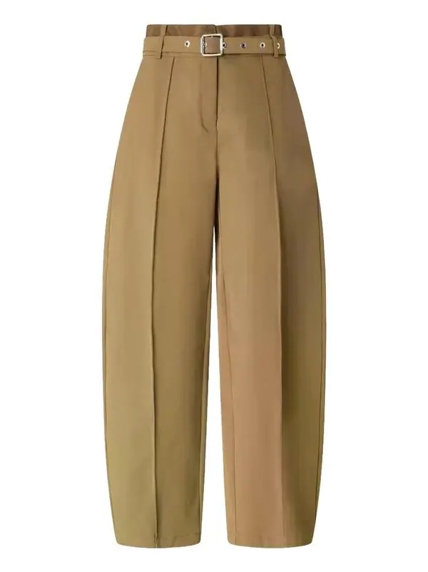 Pinko Belted Pintuck Tailored Trousers - Green