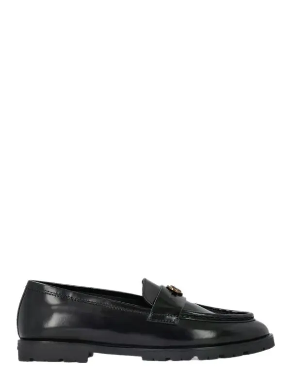 Pinko Love Birds-plaque Loafers - Black