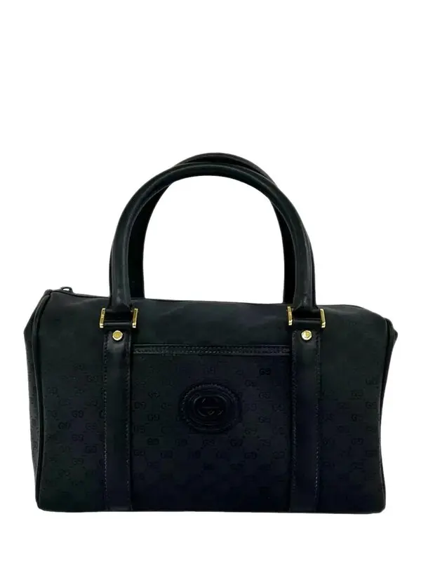 Gucci 20th Century Microssima Coated Canvas Handbag - Black