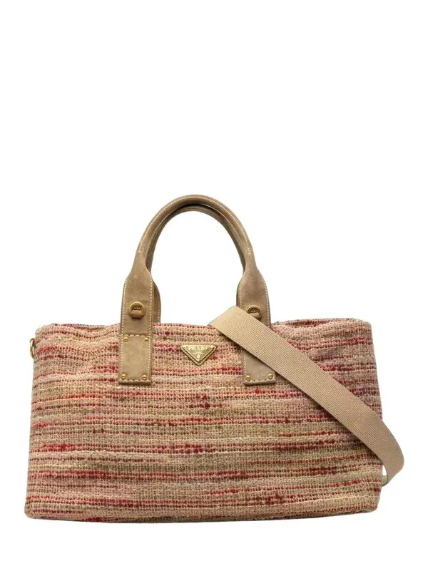 Prada Tweed Satchel Bag - Multicolour