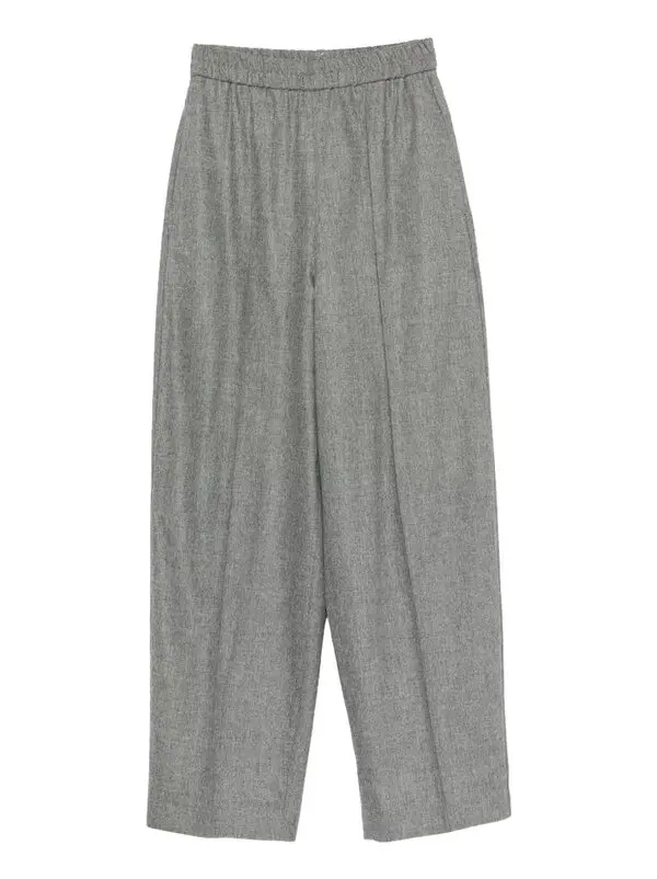 Fabiana Filippi Pleated Tailored Wide Leg Pants - Grey