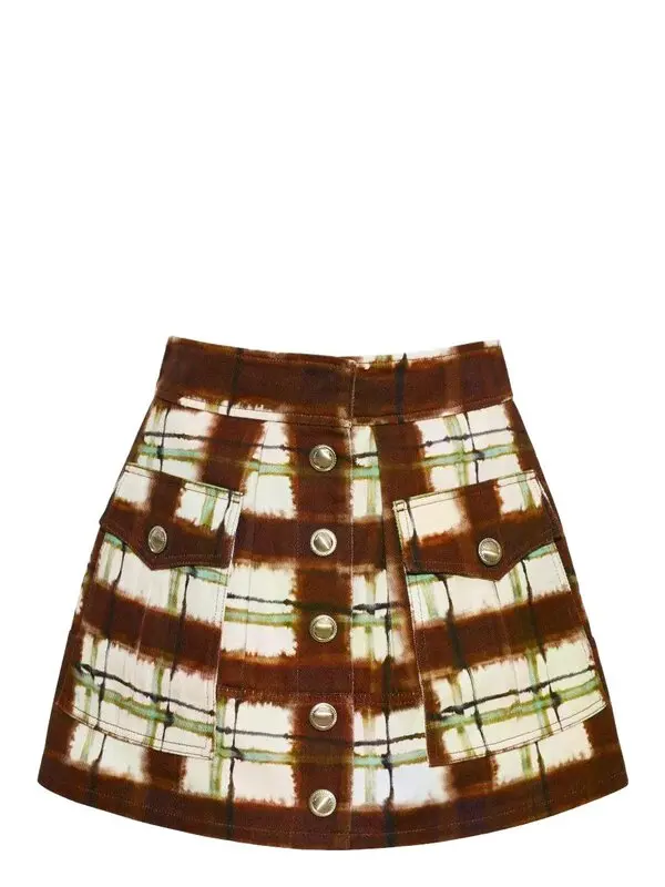 Cara Cara A-line Mini Skirt - Brown