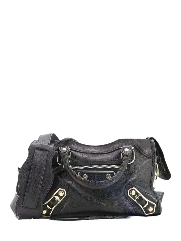 Balenciaga Classic Metallic Edge Leather Mini Satchel - Black