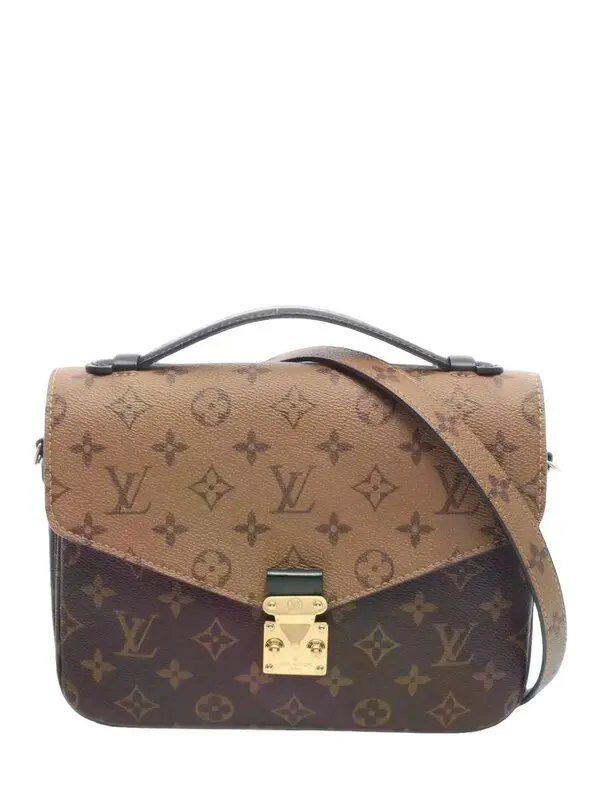 LOUIS VUITTON 2021-2026 Monogram Reverse Pochette Metis Satchel - Brown